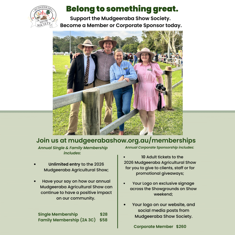 Memberships & Corporate Sponsors - Mudgeeraba Show Society